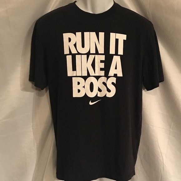 Nike | Shirts | Nike Run It Like A Boss Activewear Drifit Athletic ...